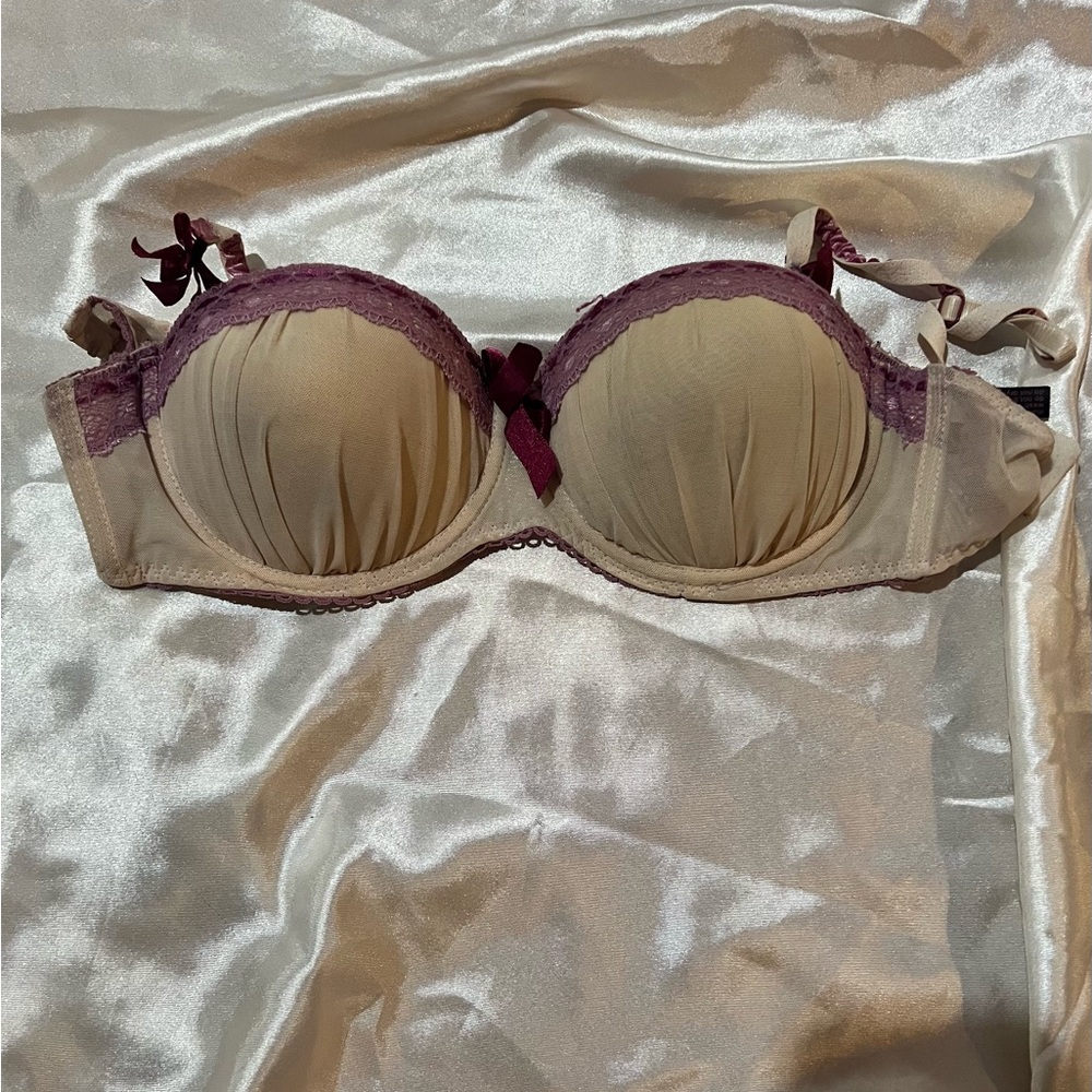 Light Pink Bra With Purple Detail - Gem